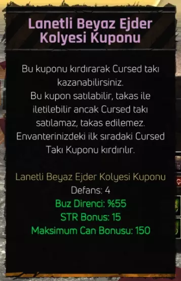 LANETLİ BEYAZ EJDER KOLYESİ - BursaGB