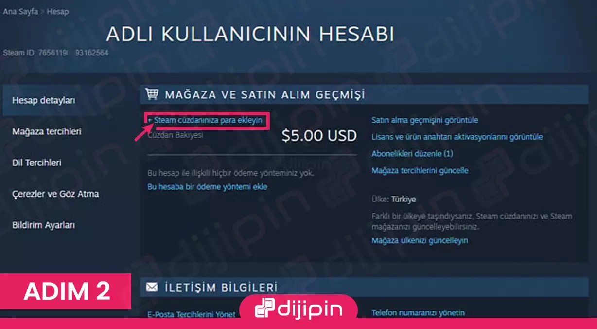 Steam 10 USD Cüzdan Kodu Satın Al