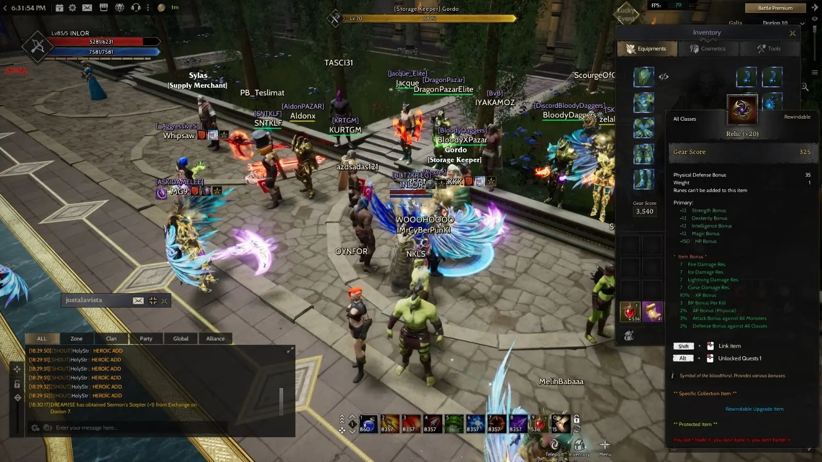 85/5 LUNASKAR ROGUE // 20 RELIC // 800 - Sonteklif