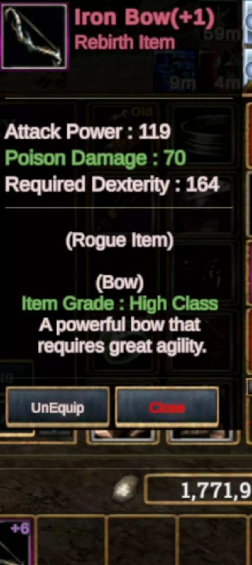 Iron bow +7 (+1REBIRTH) 119/70AP - Sonteklif