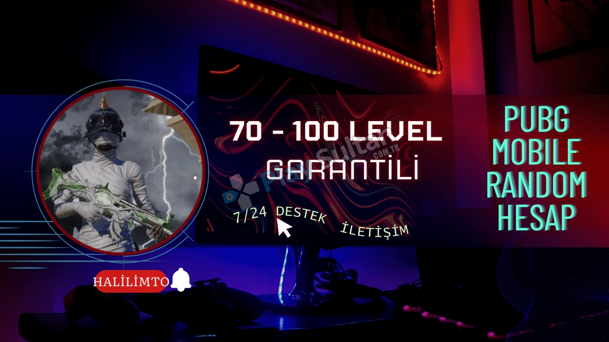 70-100 LEVEL GARANTİLİ RANDOM HESAP PUBG - Yakamozpin